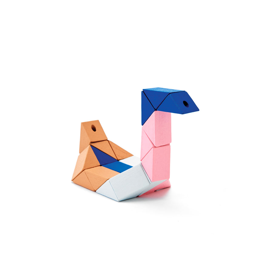 Small Snake Block in Pink and Beige – House of Brinson